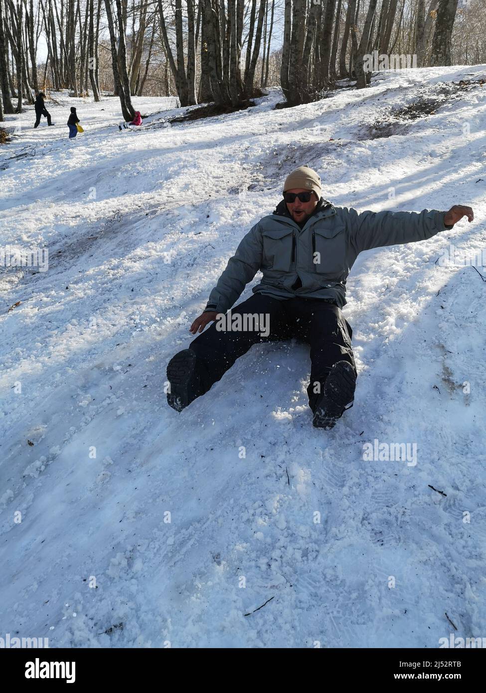 Sliding on ice hi-res stock photography and images - Alamy