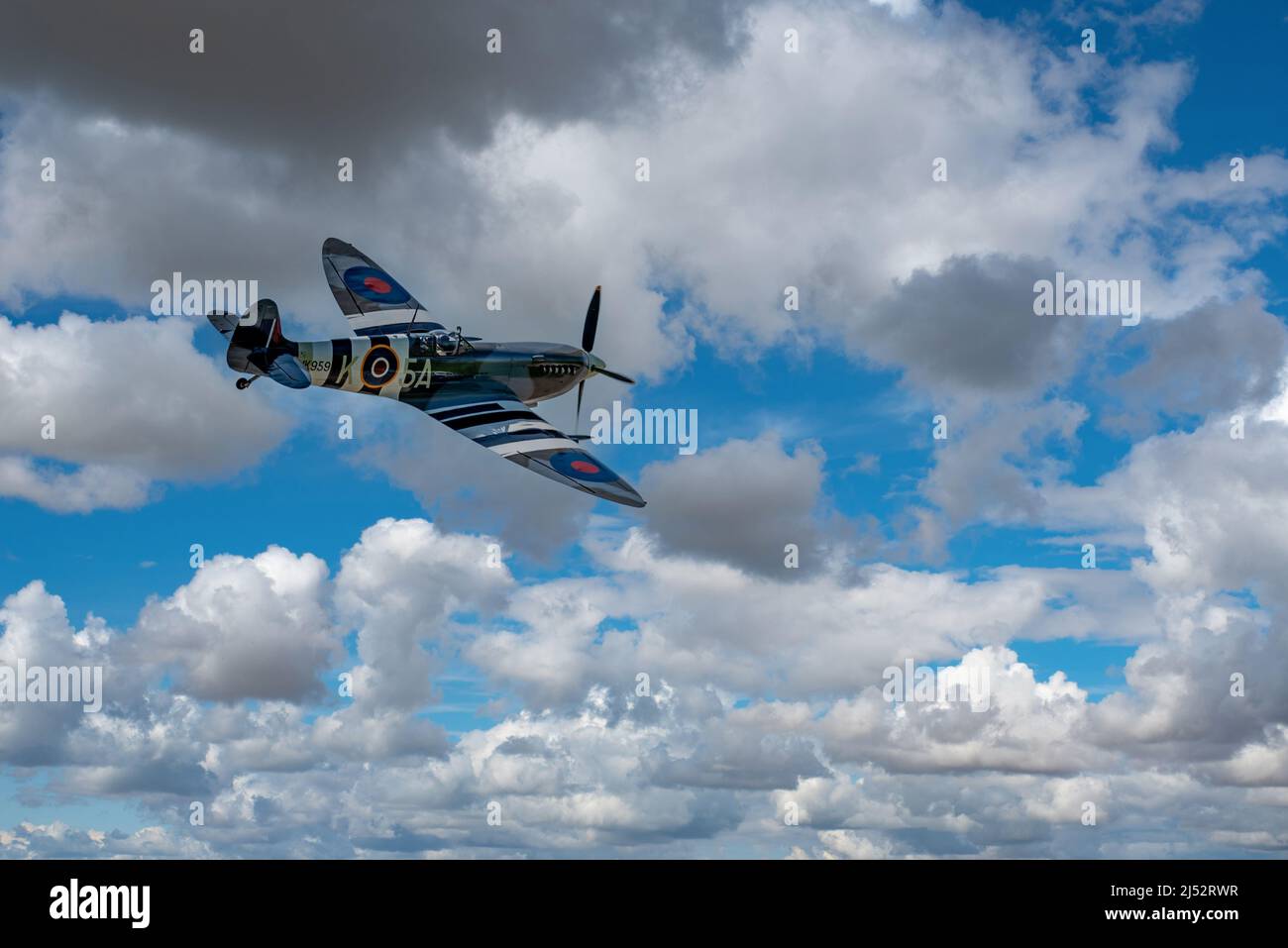 Moose Jaw, Saskatchewan, Canada- July 7, 2019: Supermarine Spitfire Mk ...
