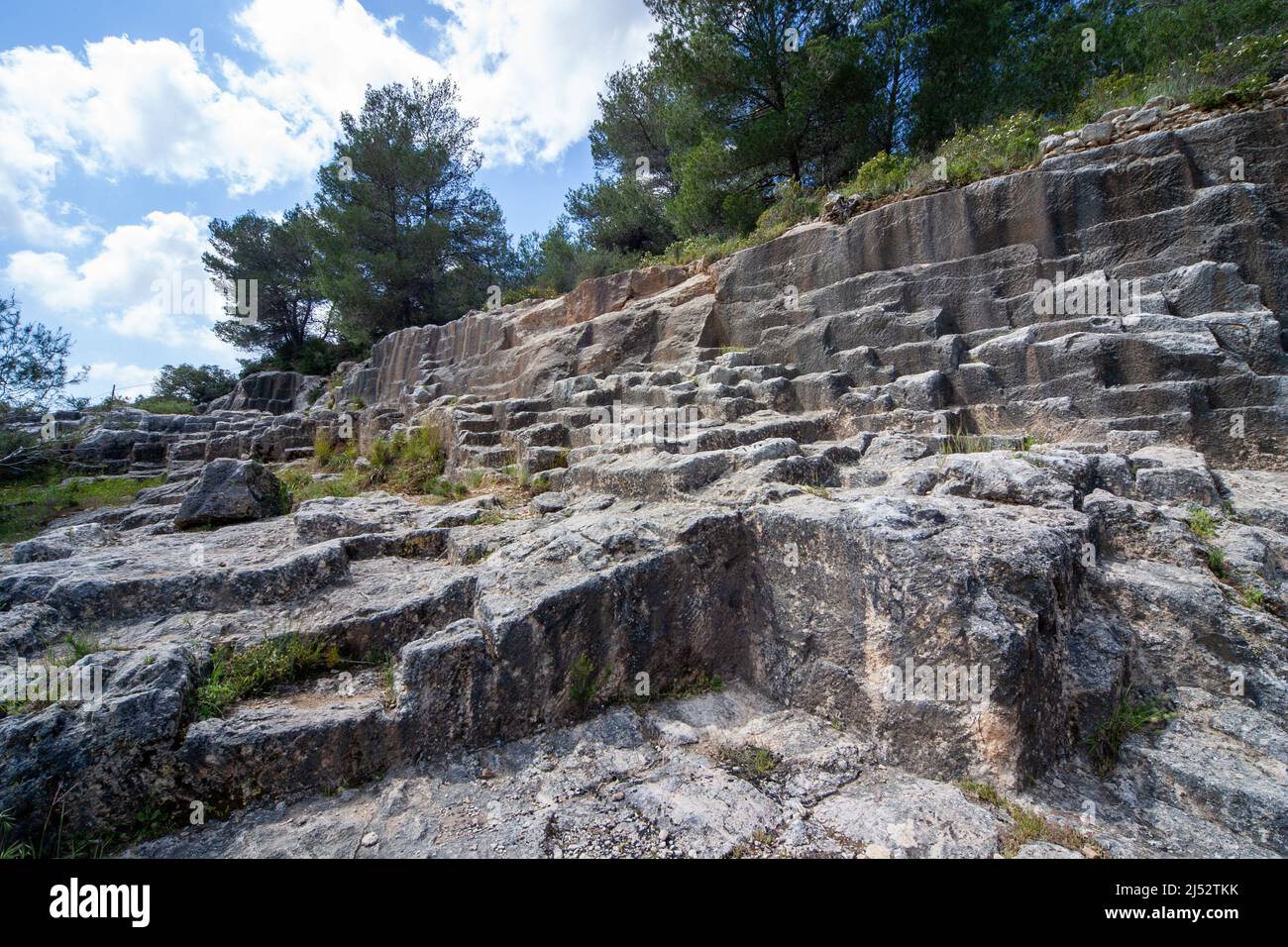 Kdumim Quarries Ancient quarry on Mount Carmel Stock Photo - Alamy