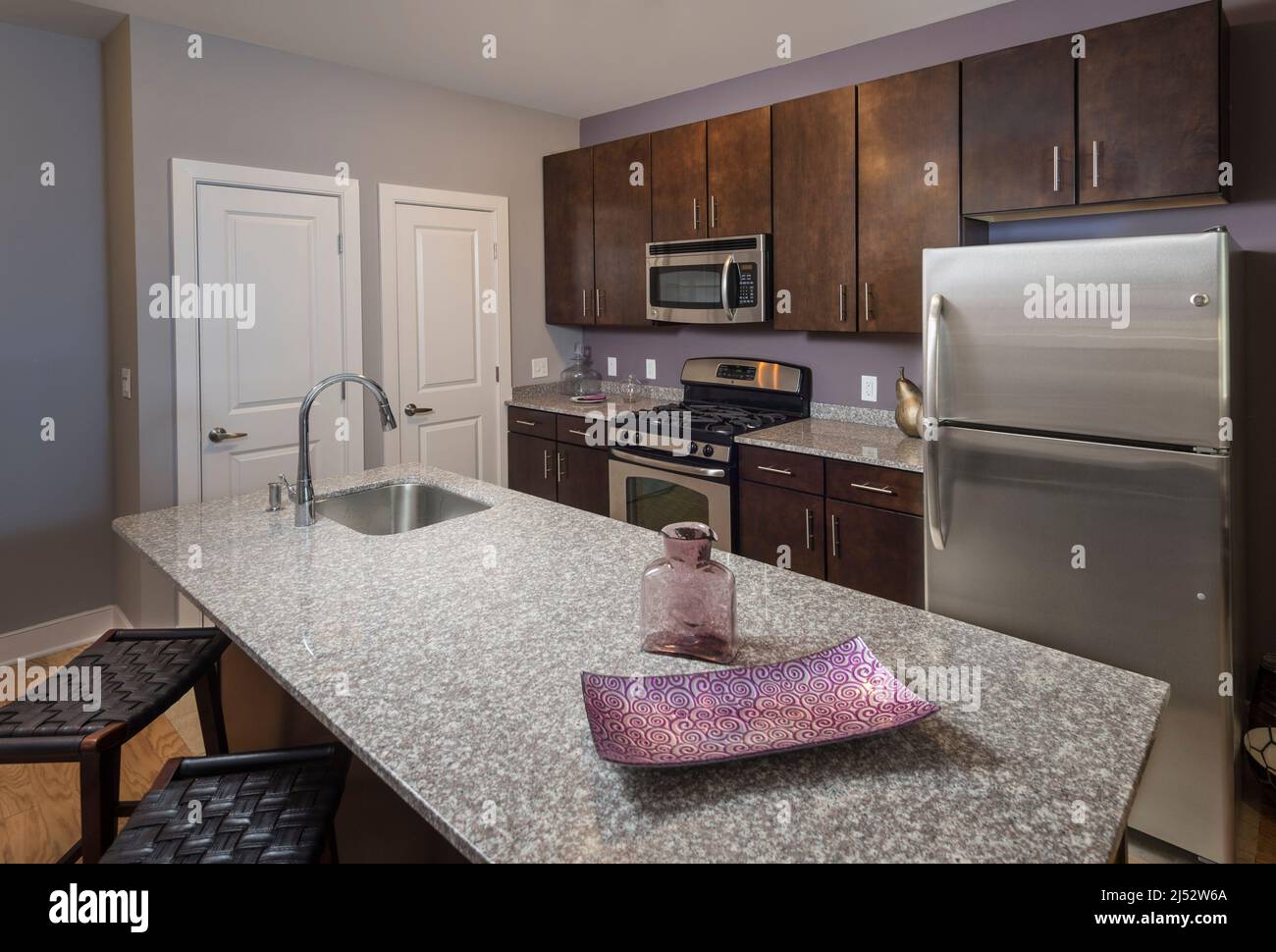 Apartment kitchen interior Stock Photo - Alamy