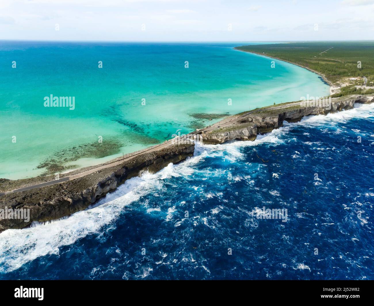 Aerial view of Glass Window Bridge, North Eleuthera, Bahamas Stock ... Aerial view of Glass Window Bridge, North Eleuthera, Bahamas Stock ...