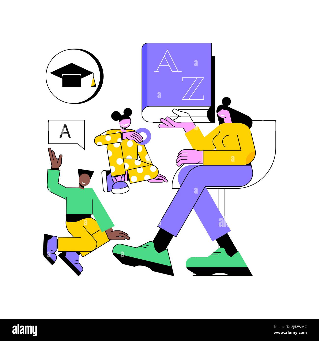 Early education abstract concept vector illustration. Pre-school ...