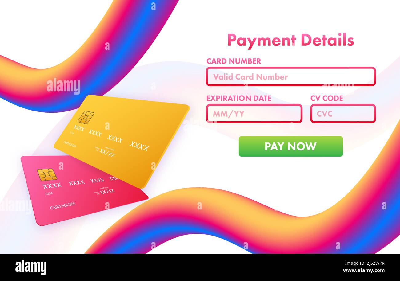 Business card with pay details for web page design. Online shopping ...