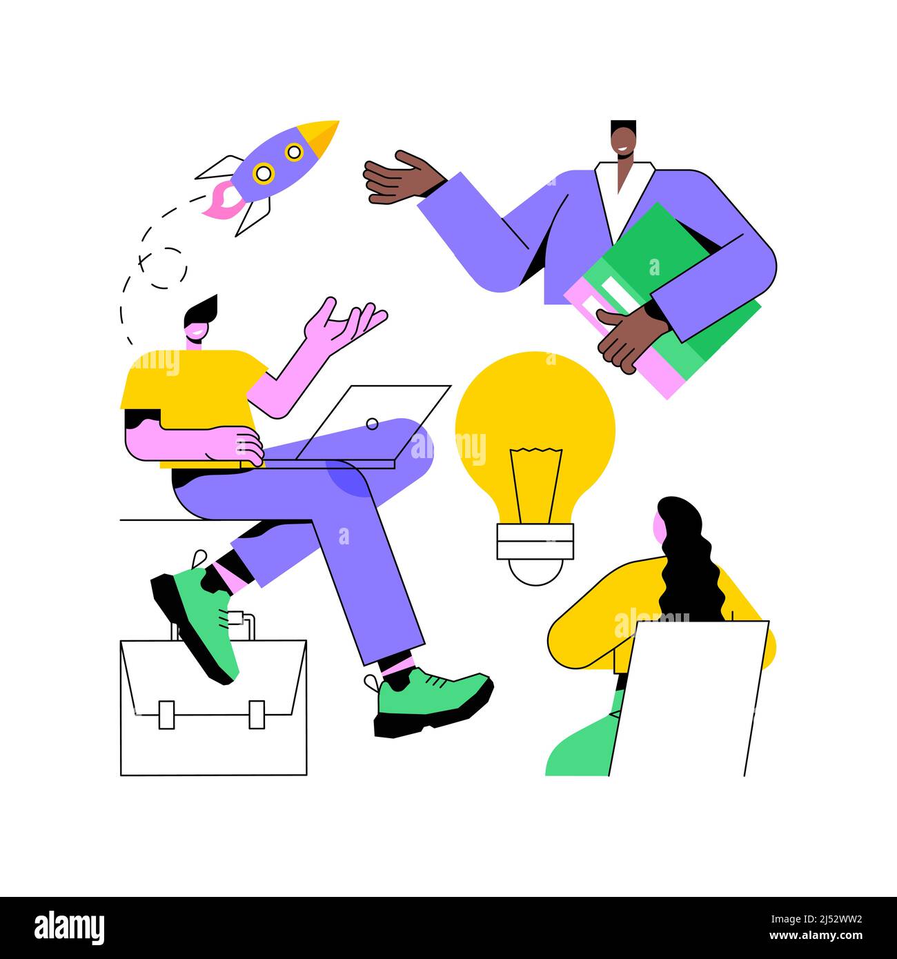 Workplace culture abstract concept vector illustration. Shared values ...