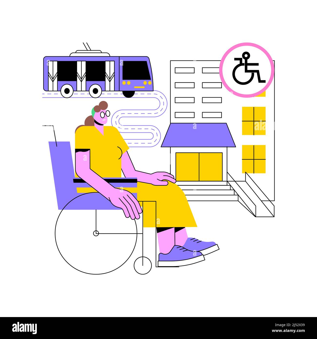 Accessible environment design abstract concept vector illustration ...