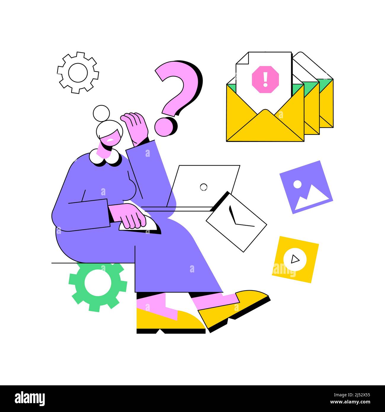 Technology gap abstract concept vector illustration. Digital divide ...