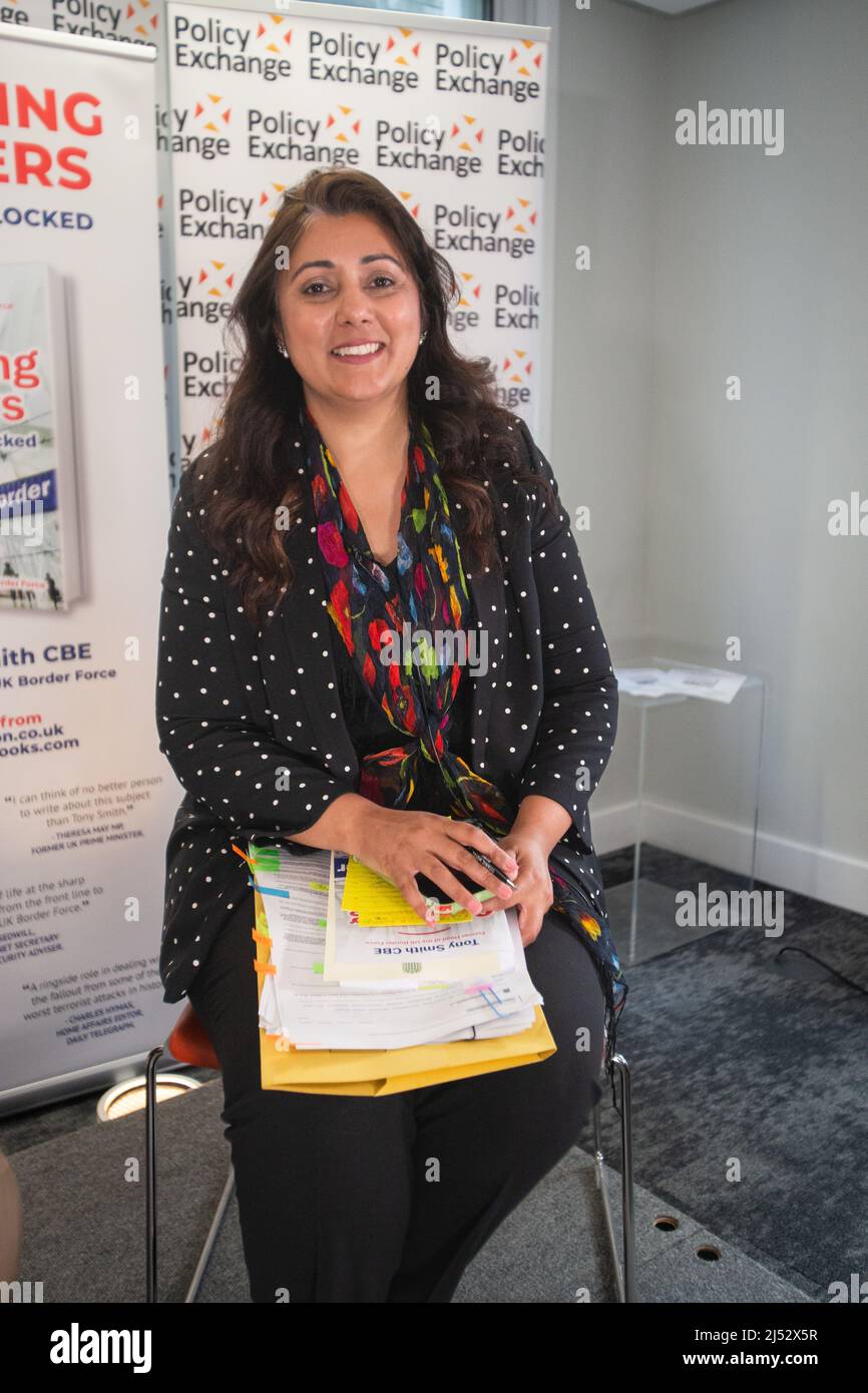 London, UK. 19th Apr, 2022. Nusrat Ghani, MP, Wealden, Conservative ...