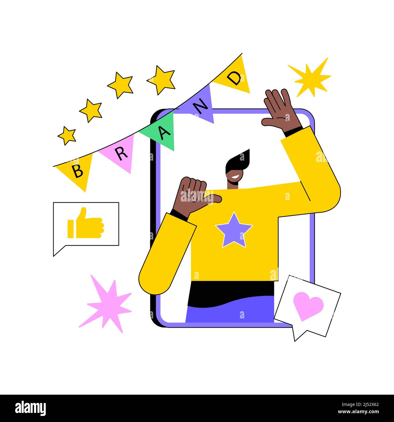 Personal branding abstract concept vector illustration. Self ...