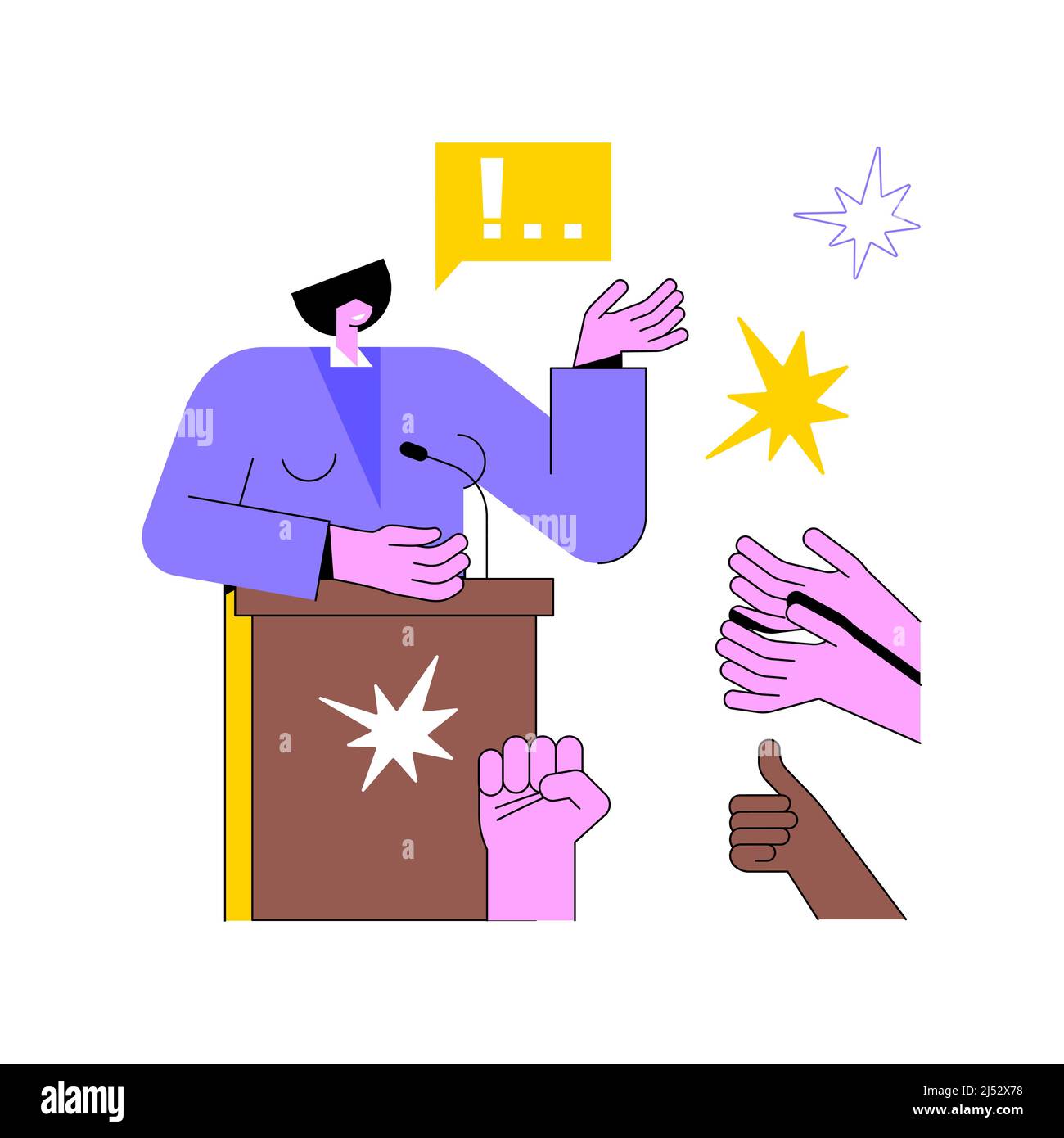 Public speakers profiles abstract concept vector illustration. Event ...