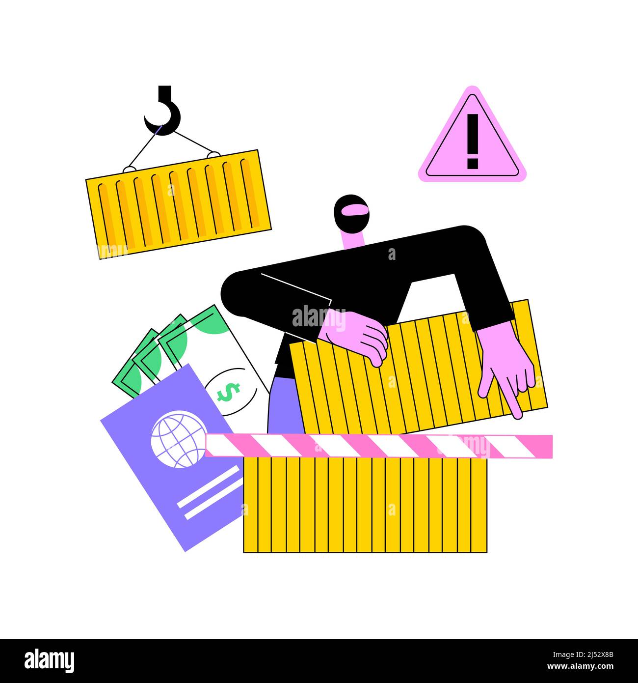 Anti immigration cartoon Stock Vector Images - Alamy