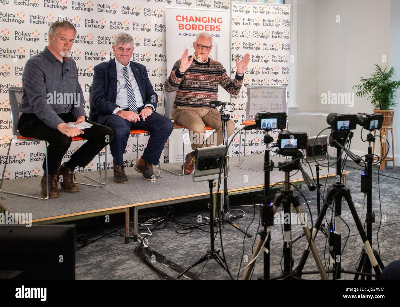 London, UK. 19th Apr, 2022. David Goodhart, Tony Smith CBE, Glyn ...