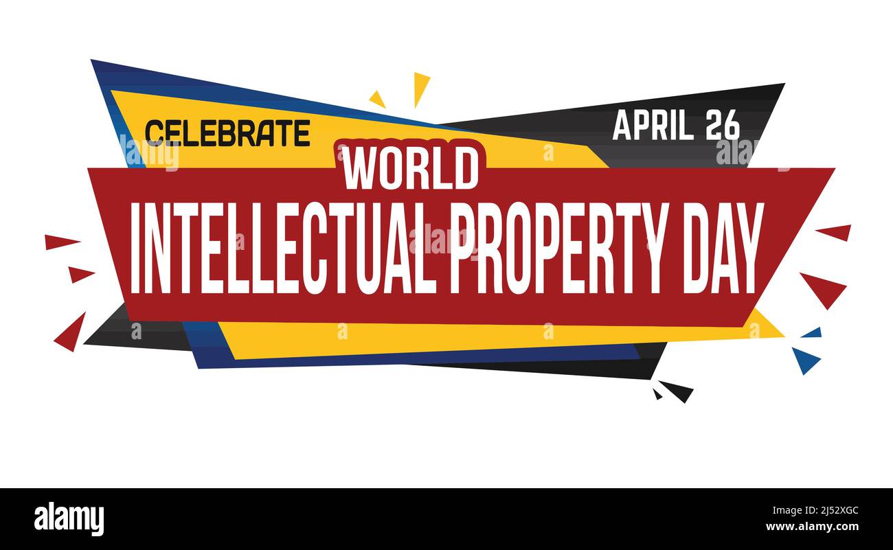 World intellectual property day banner design on white background ...