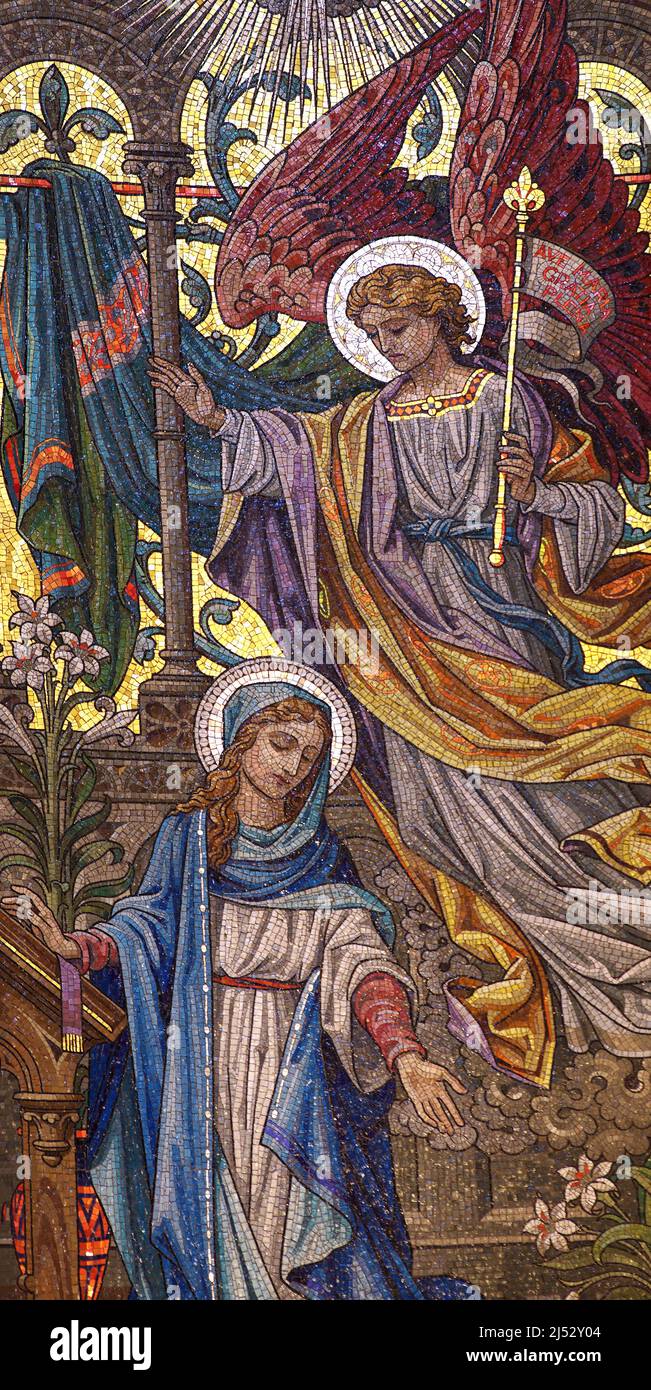Mosaic of the Annunciation Stock Photo - Alamy