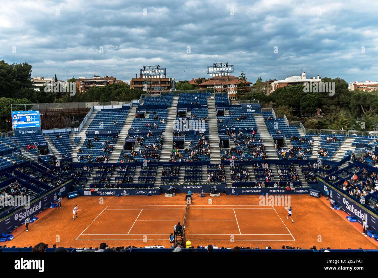 Barcelona, Spain. 19th Apr, 2022. CAMERON NORRIE (GBR) returns the ball ...