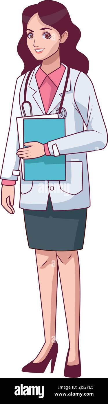 woman doctor with checklist Stock Vector Image & Art - Alamy