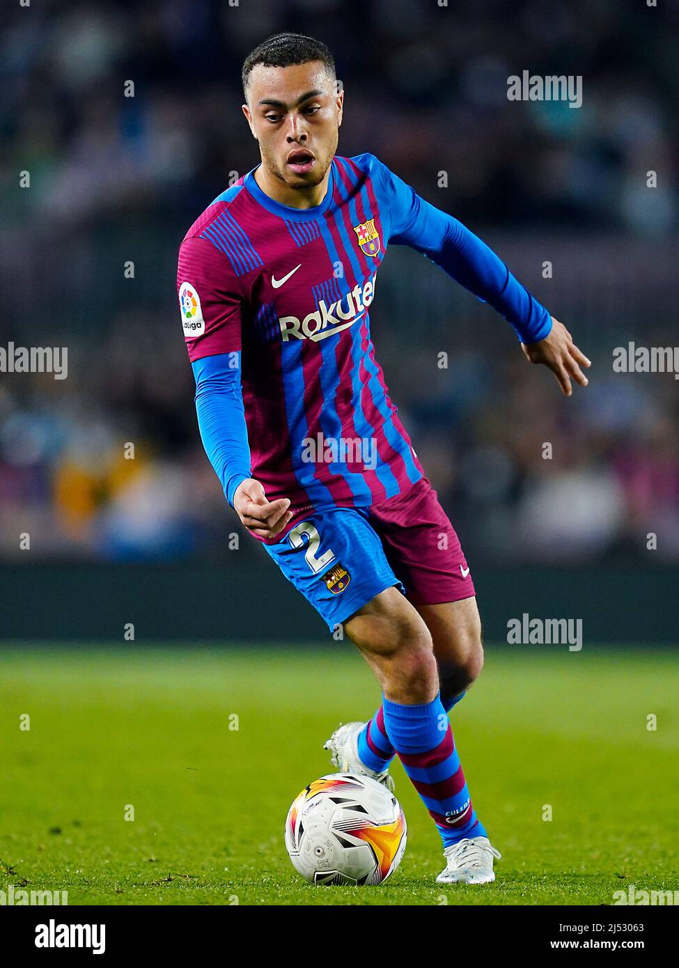 Barcelona, Spain, April 18, 2022, Sergino Dest of FC Barcelona during ...