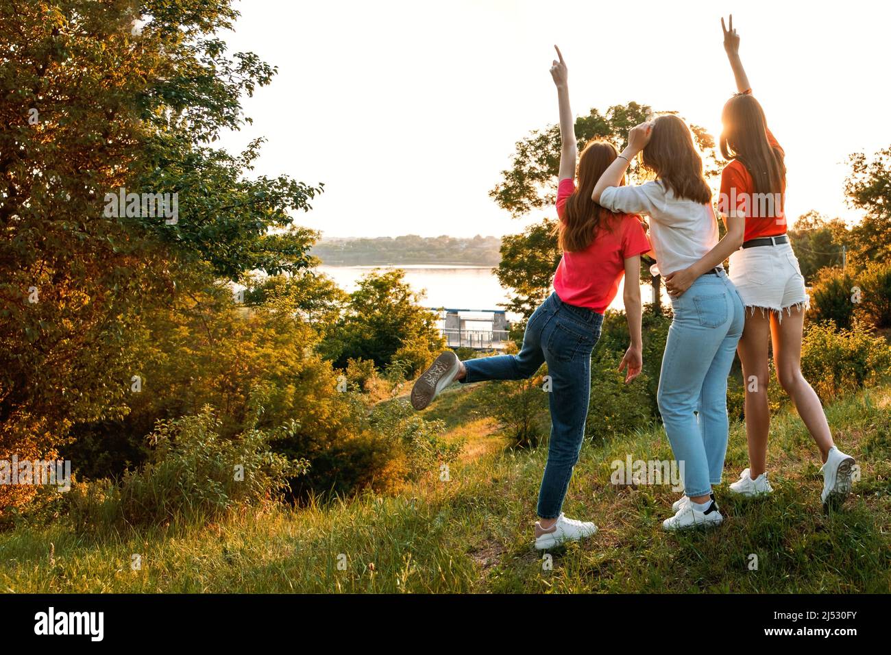 Summer Camp, Summer Classes, Friends University. Three cheerful girls ...
