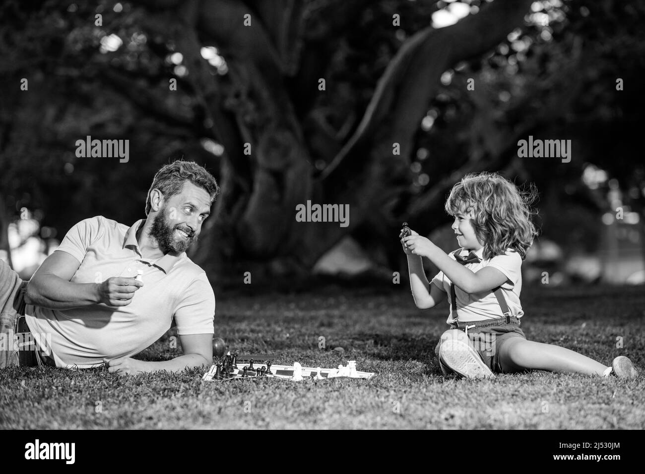 Playing outdoor chess Black and White Stock Photos & Images - Alamy