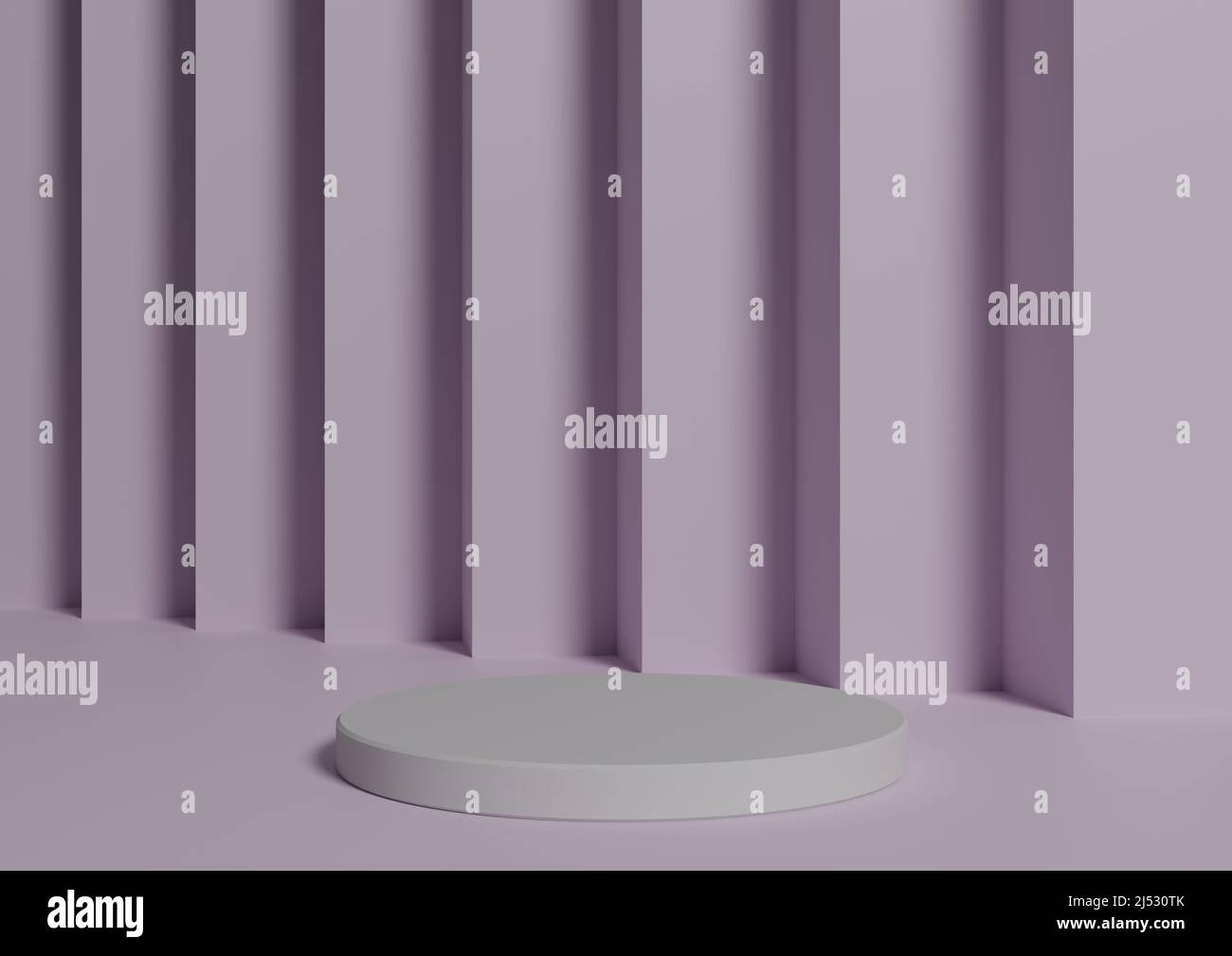 Simple, Minimal 3D Render Composition with One White Cylinder Podium or ...