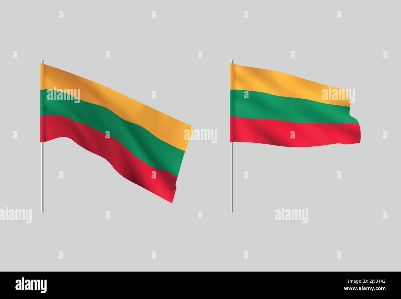 Lithuanian vector flag hi-res stock photography and images - Alamy