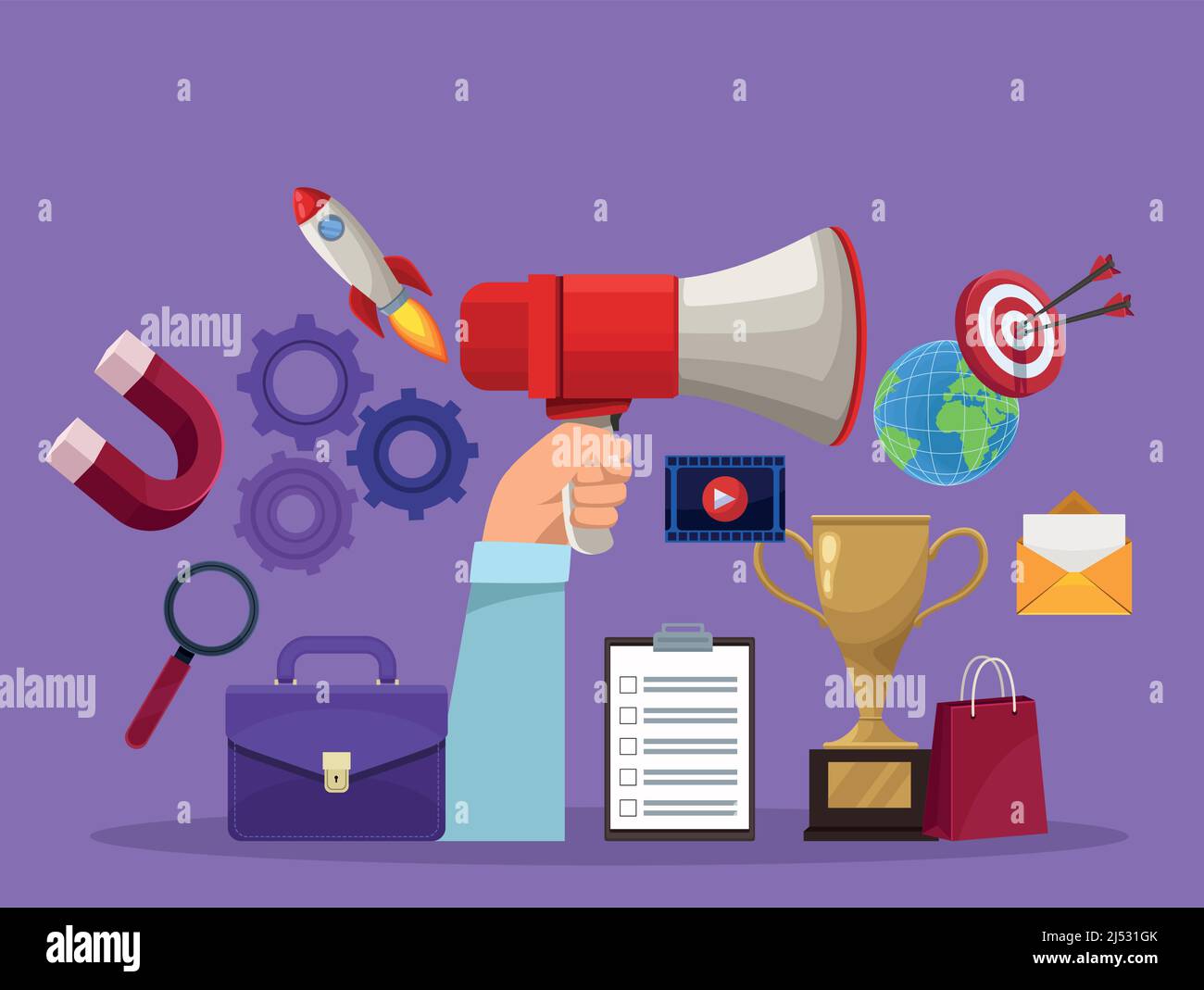 digital marketing and megaphone Stock Vector Image & Art - Alamy