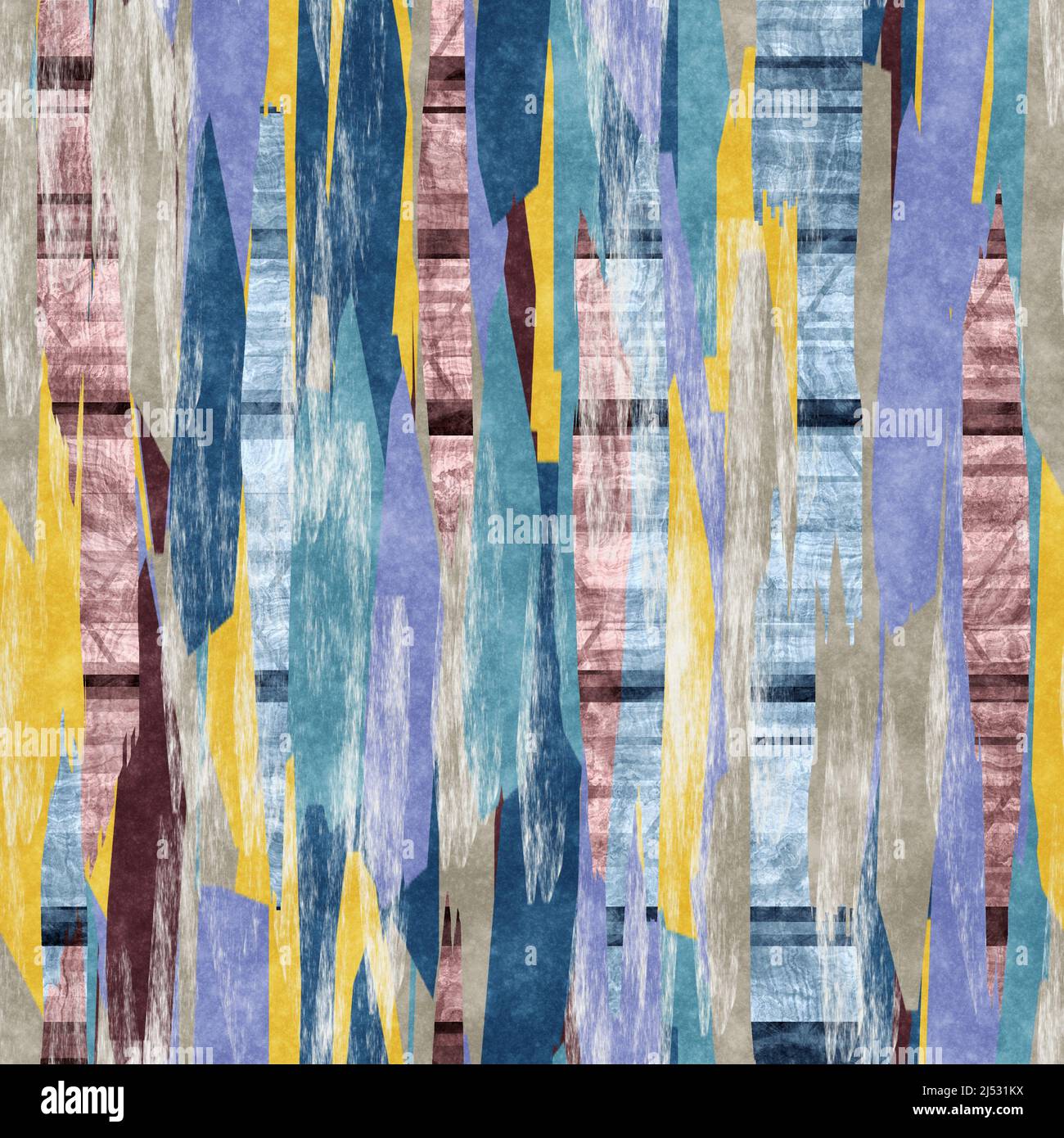 Seamless paper strip collage surface pattern design for print Stock ...