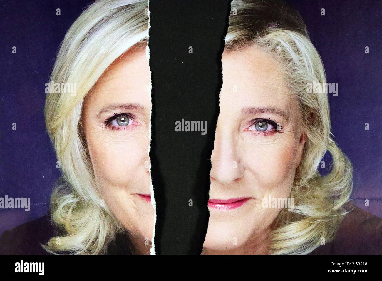 Campaign poster marine le pen hi-res stock photography and images - Alamy