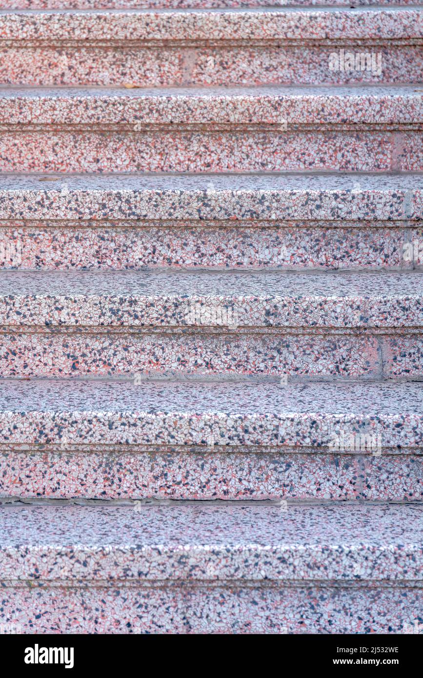 Close-up of an outdoor granite stairs at San Francisco, California ...