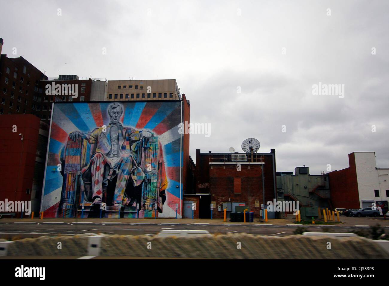 Abe Lincoln Mural, Lexington, Kentucky Stock Photo - Alamy