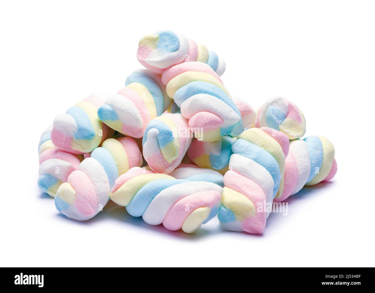 Pile of Colorful Soft Spiral Marshmellow Cut Out Stock Photo - Alamy