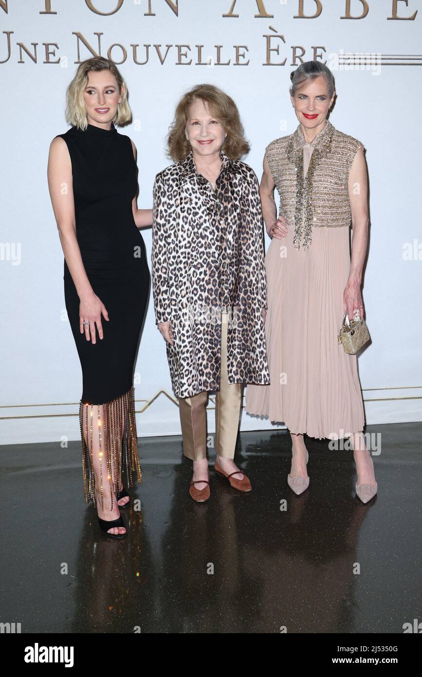 Paris, France, April 19, 2022. Laura Carmichael, Nathalie Baye and ...