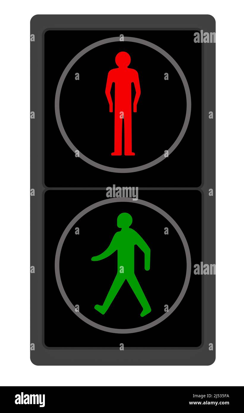 Pelican crossing red man Cut Out Stock Images & Pictures - Alamy