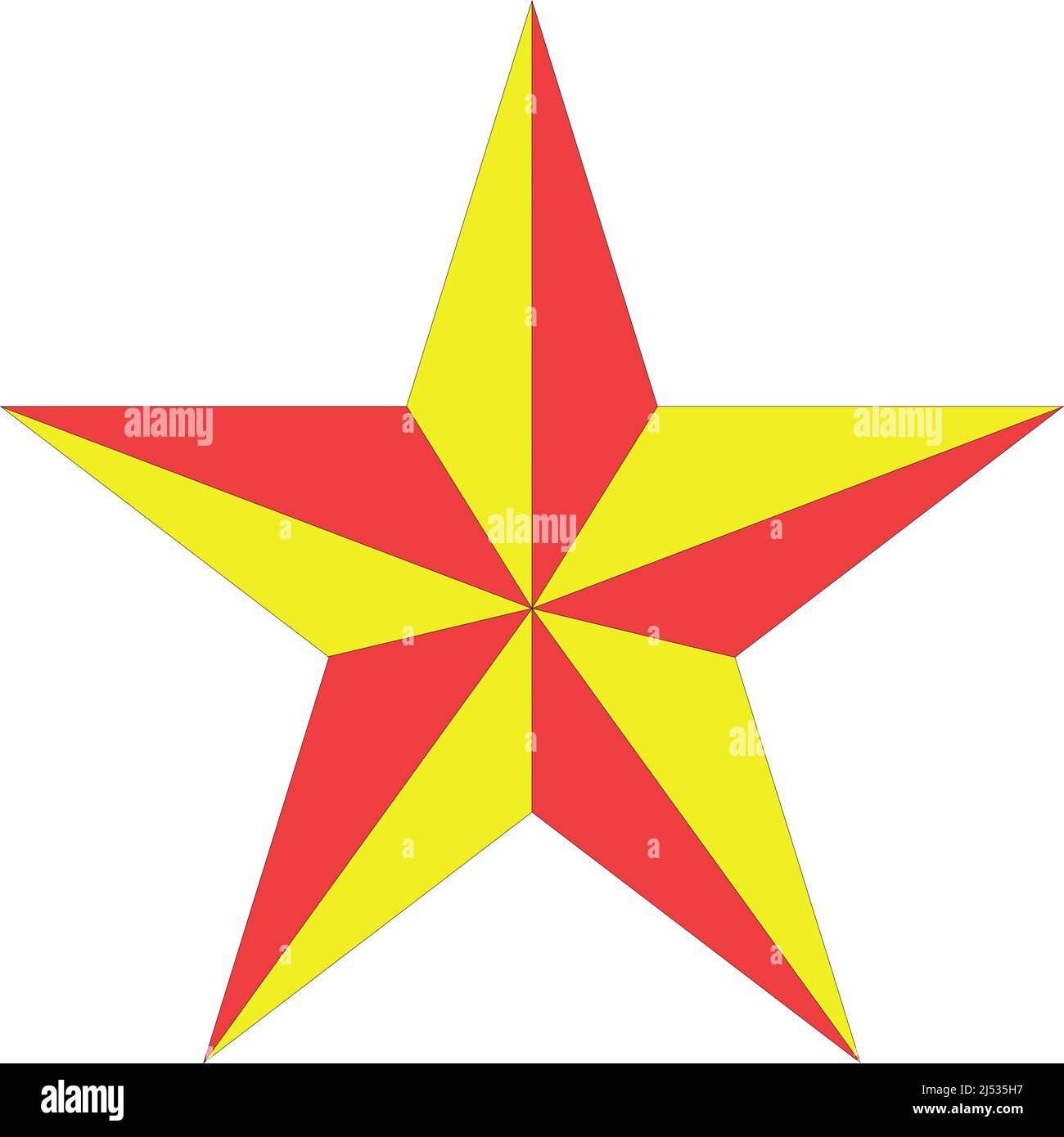 A graphic illustration of Star in Red and Yellow for use as an icon ...