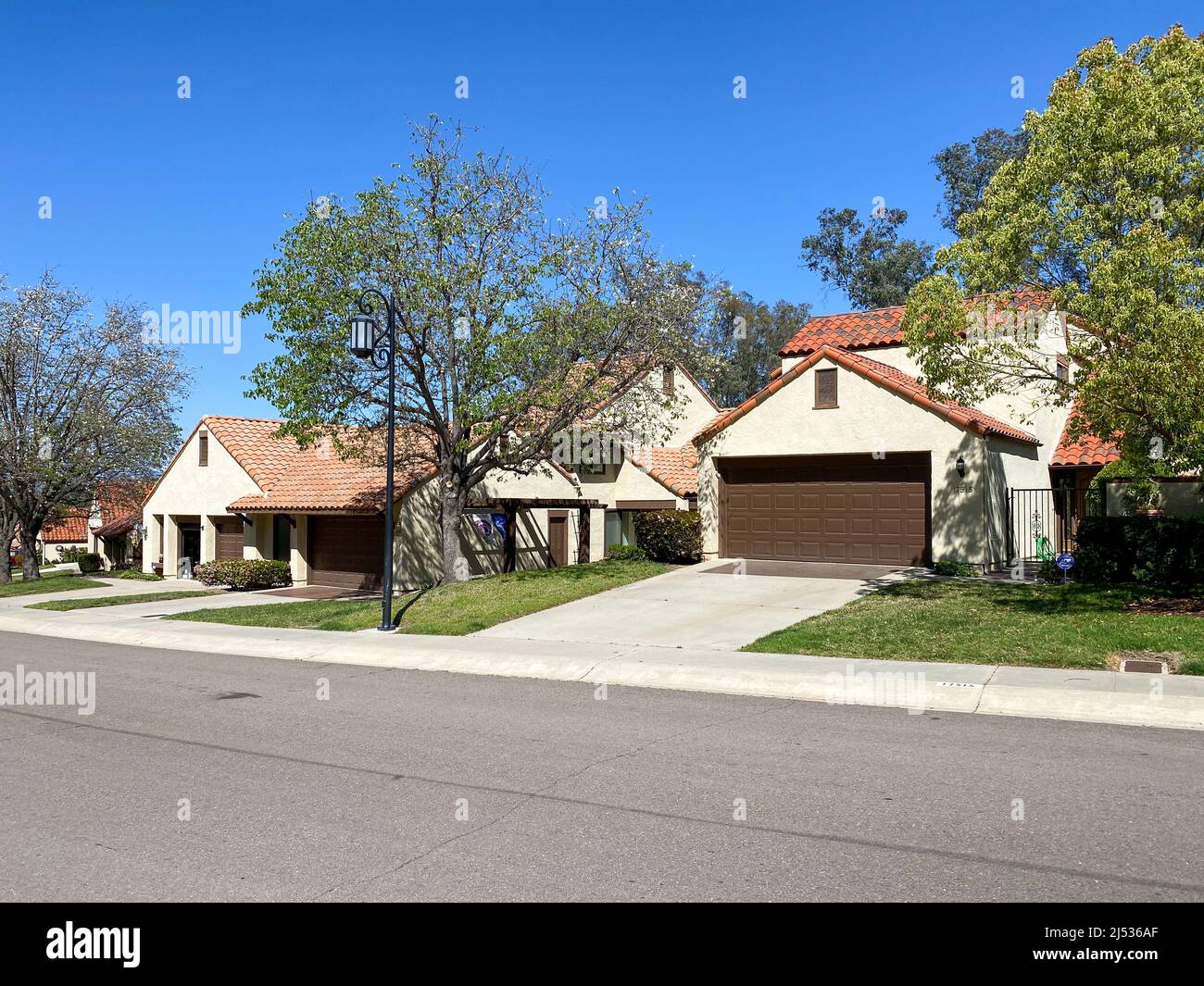 Middle class house in San Diego, South California, USA. April, 16th ...