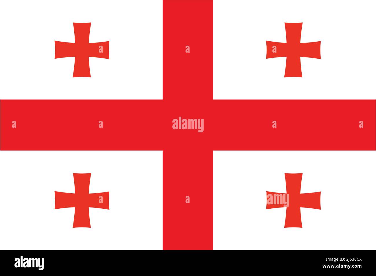 The National Flag of Georgia country. Vector Stock Vector Image & Art ...