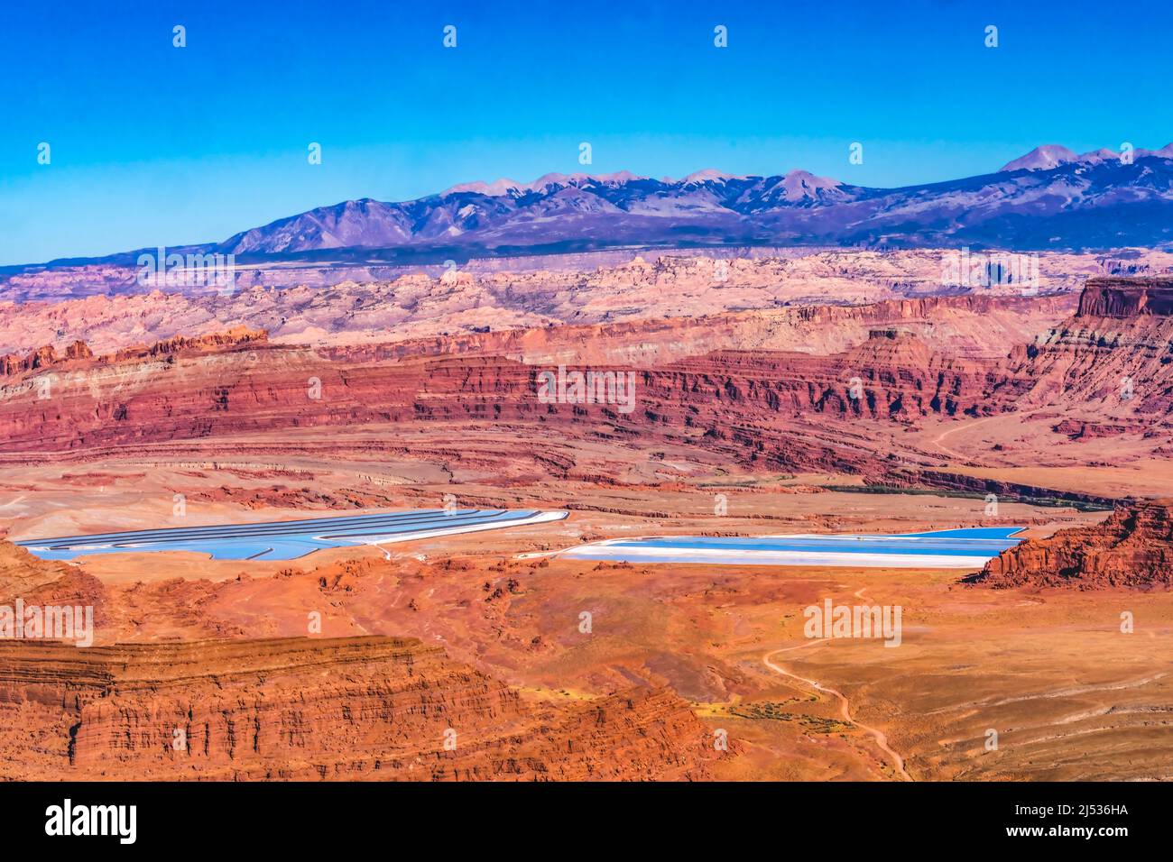 Blue Reservoir Irrigation Ponds Grand View Point Overlook Red Rock ...