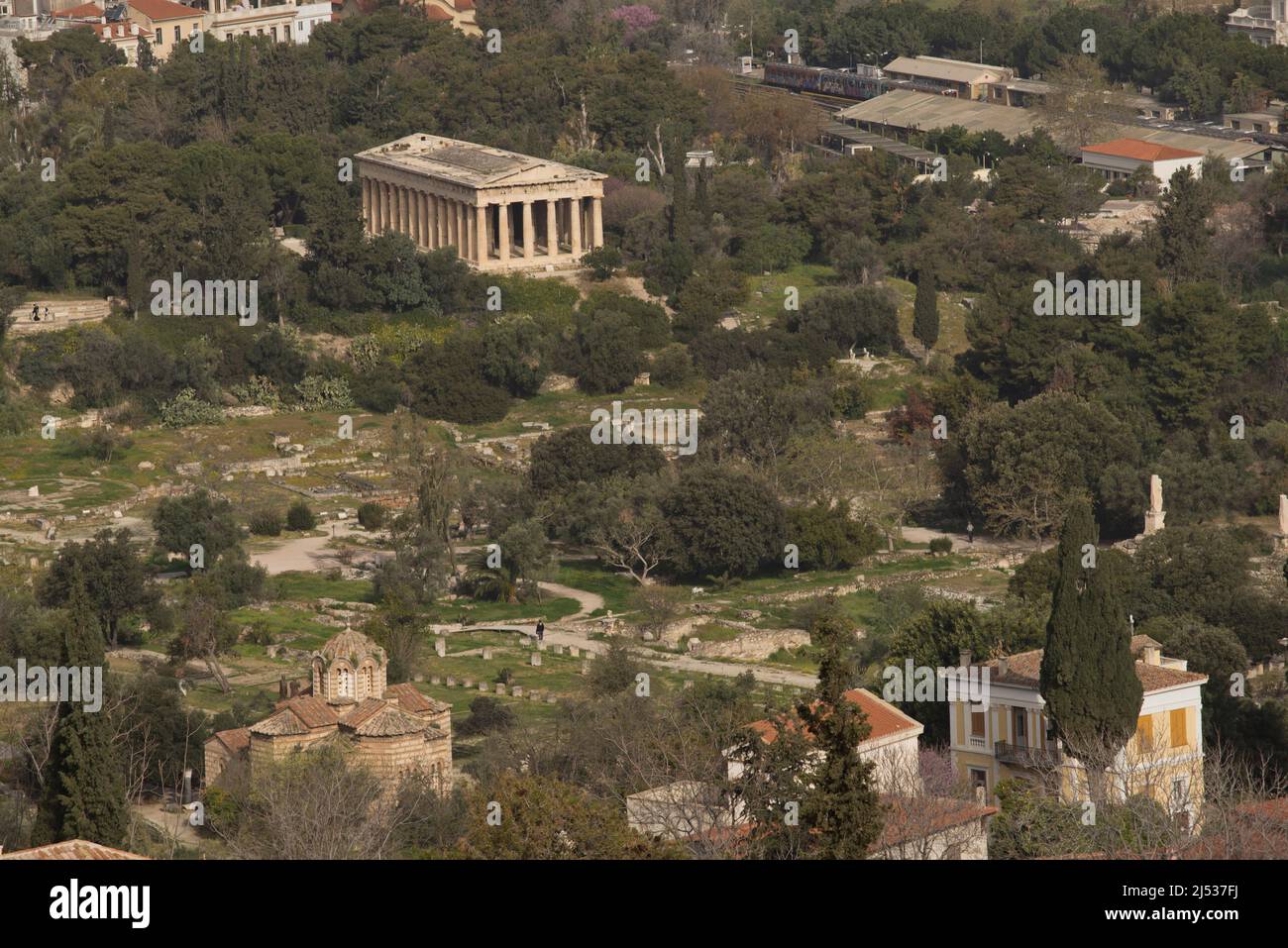 Views of the ancient Acropolis archaeological site in Athens, Greece,Europe Stock Photo - Alamy