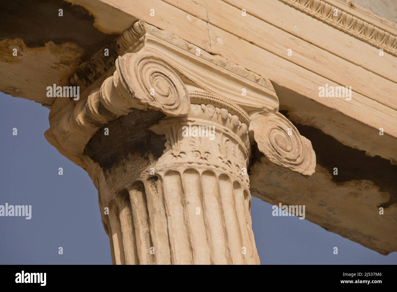 Details of the ancient Acropolis archaeological site in Athens, Greece ...
