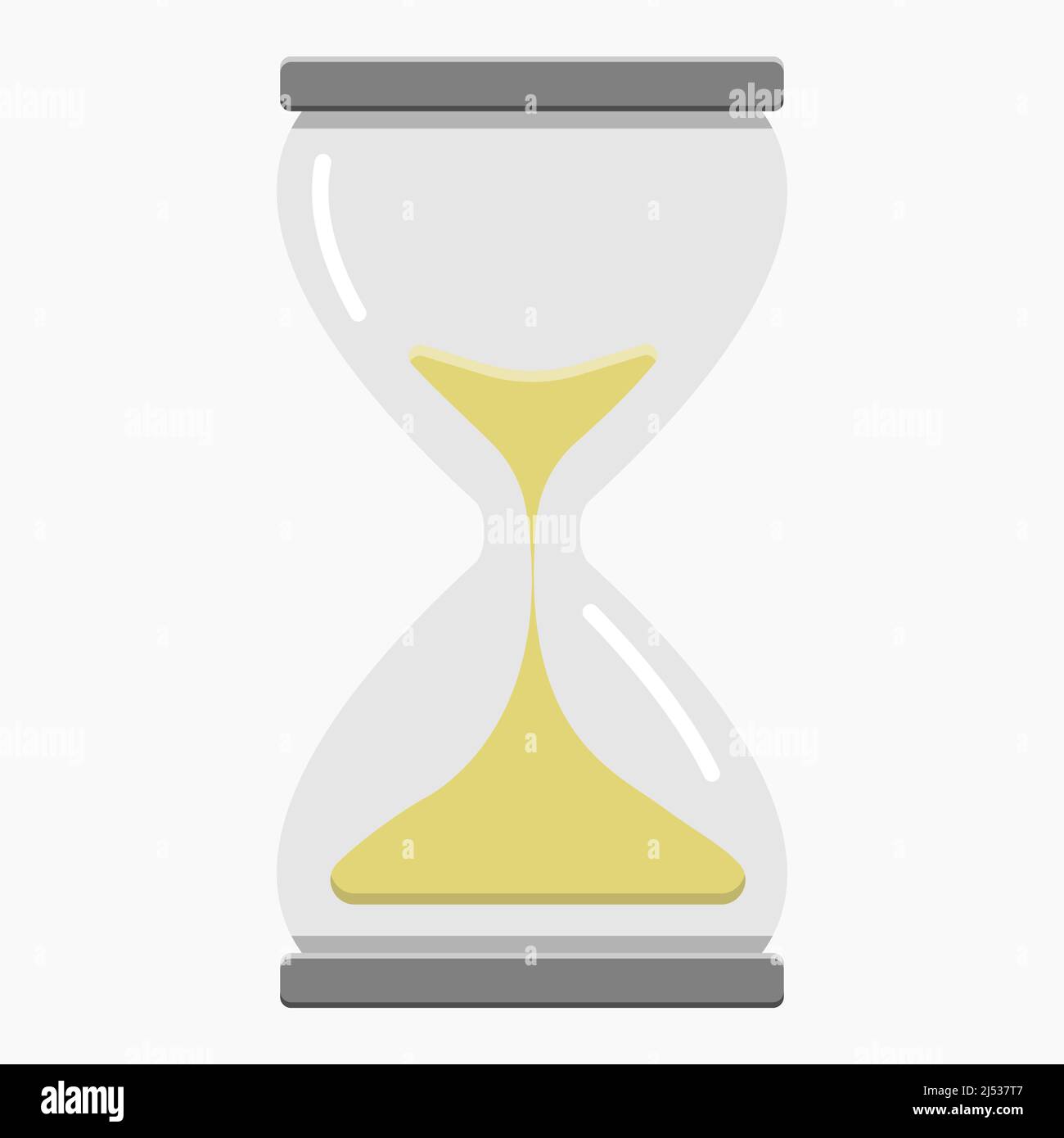hourglass sand clock isolated icon vector flat illustration Stock ...
