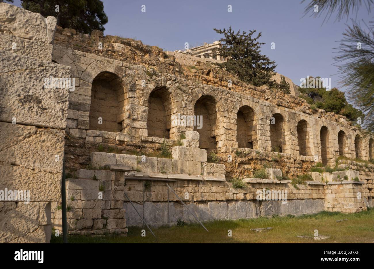 Views of the ancient Acropolis archaeological site in Athens, Greece ...