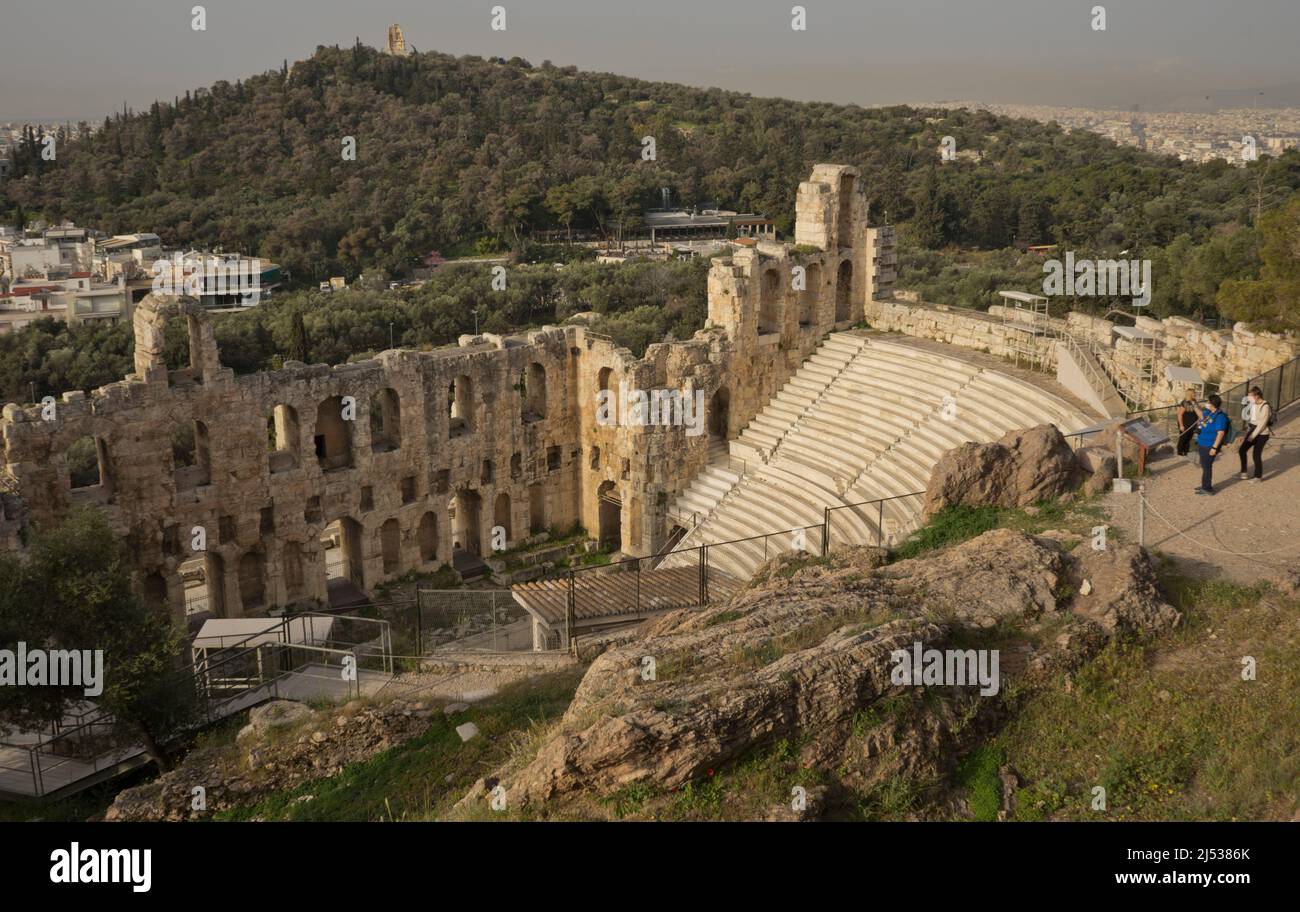 Views of the ancient Acropolis archaeological site in Athens, Greece,Europe Stock Photo - Alamy