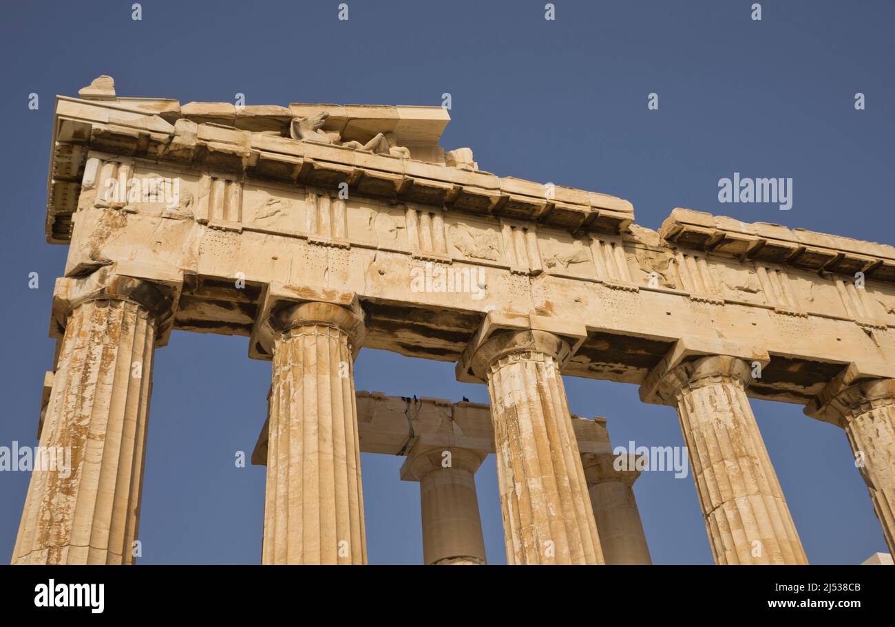 Views of the ancient Acropolis archaeological site in Athens, Greece,Europe Stock Photo - Alamy