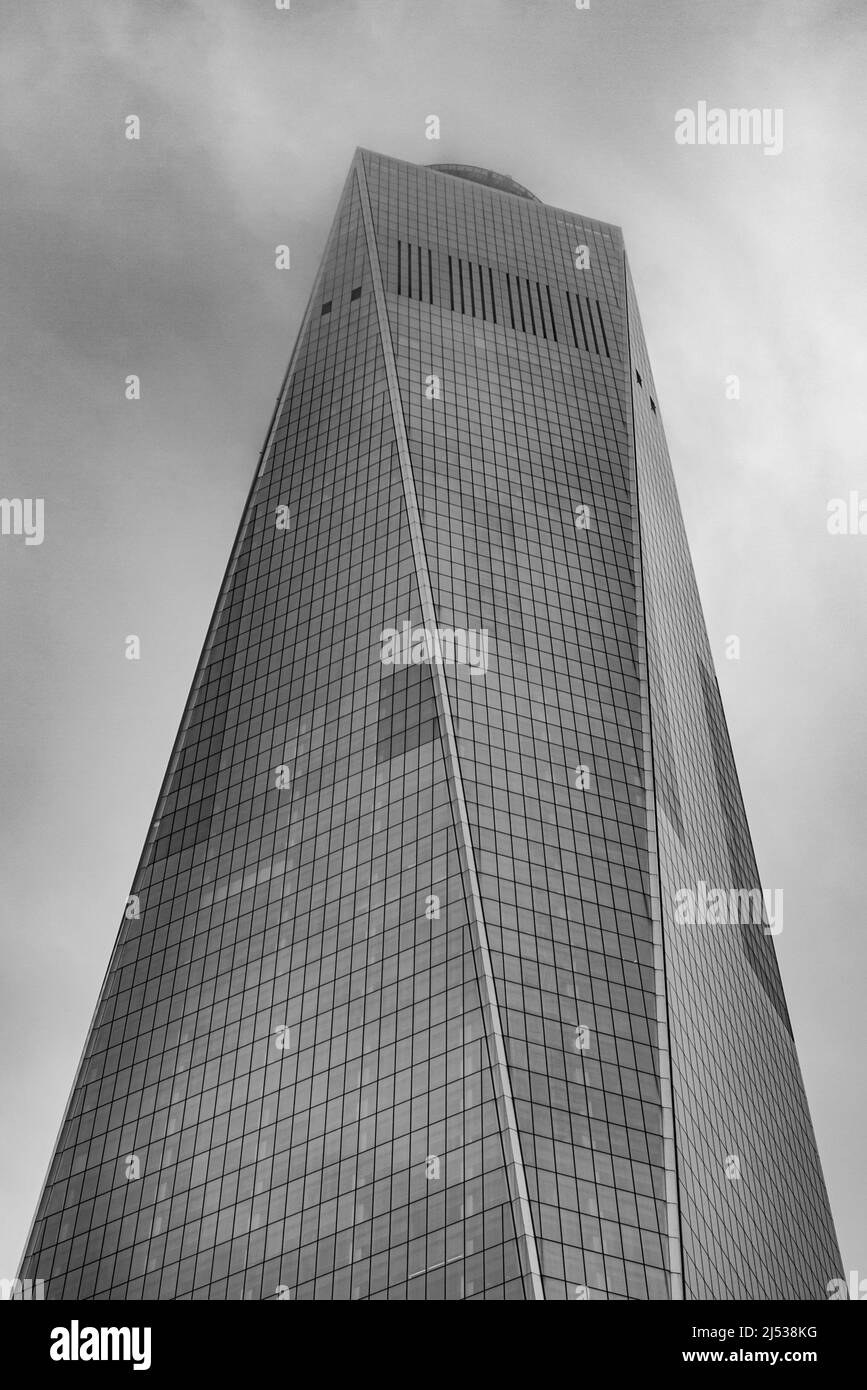 One world trade center of new york in the usa Black and White Stock ...