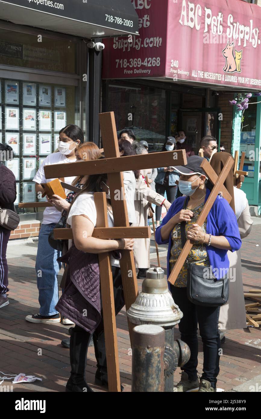Procession and re-enactment on Good Friday of The Way Of The Cross ...