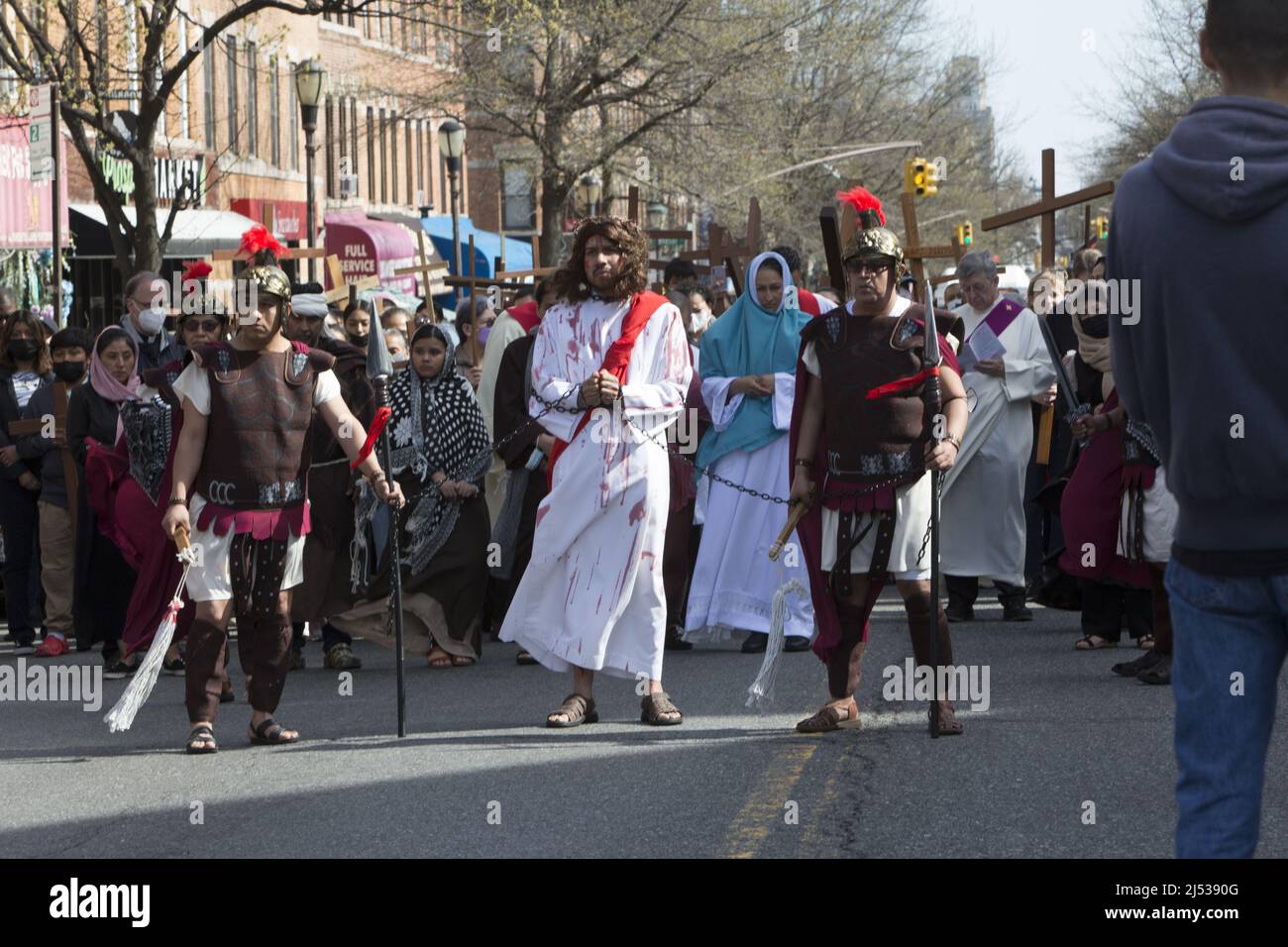 Procession and re-enactment on Good Friday of The Way Of The Cross ...
