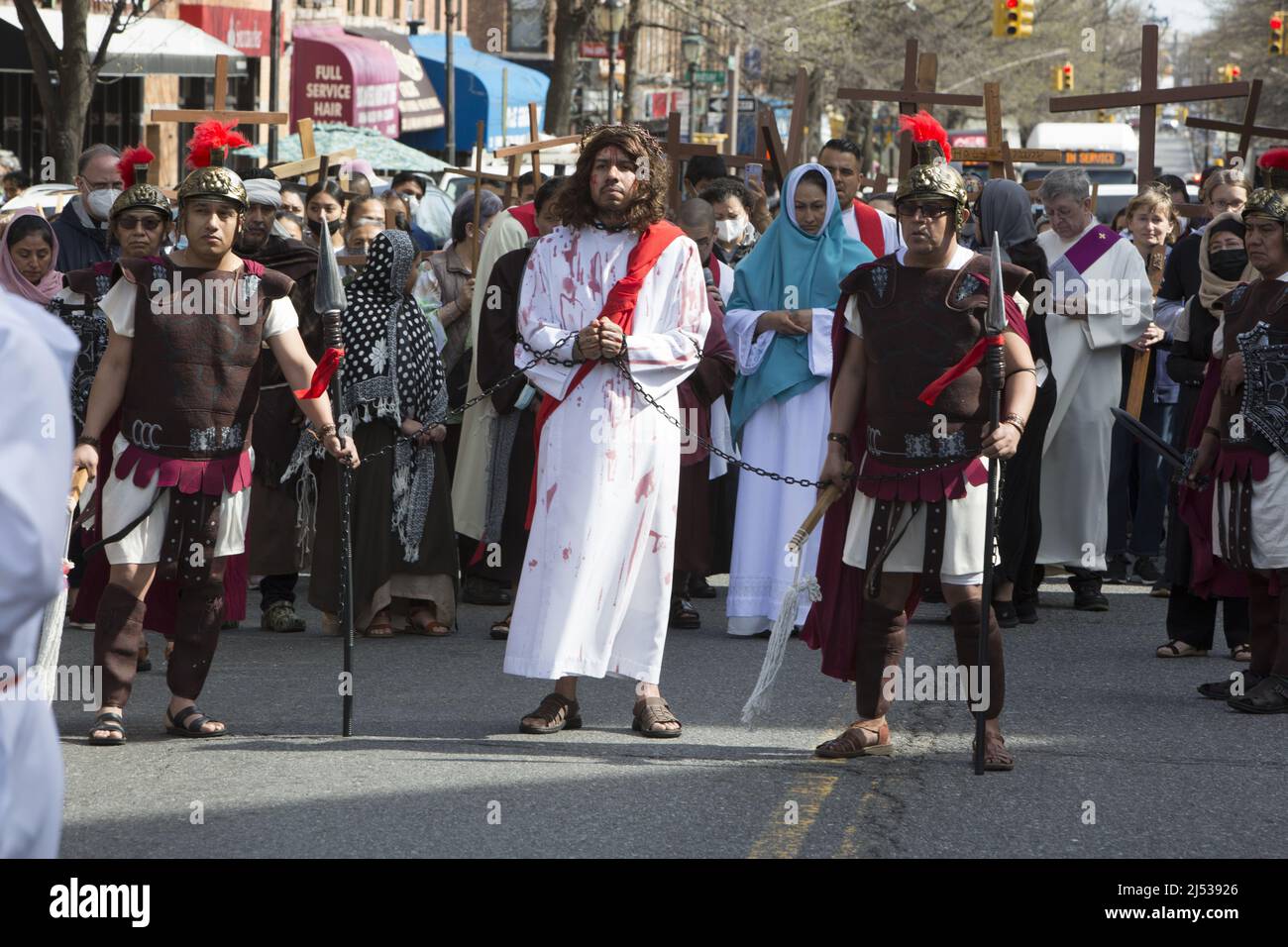 Procession and re-enactment on Good Friday of The Way Of The Cross ...