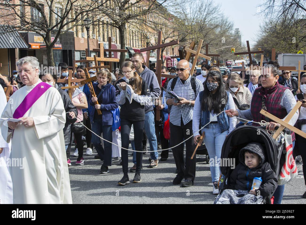 Procession and re-enactment on Good Friday of The Way Of The Cross ...