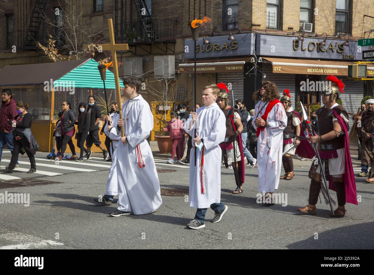 Procession and re-enactment on Good Friday of The Way Of The Cross ...