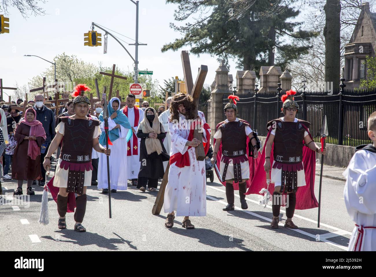 Procession and re-enactment on Good Friday of The Way Of The Cross ...