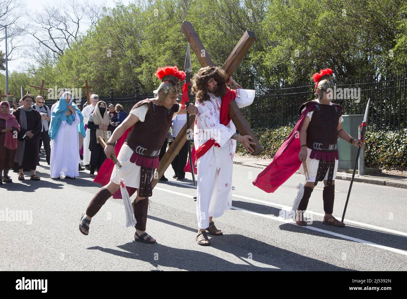Procession and re-enactment on Good Friday of The Way Of The Cross ...